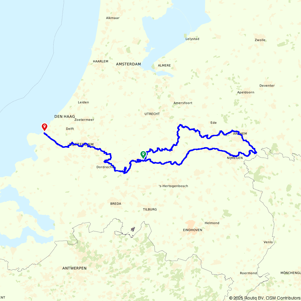 Rhine Cycle Route - West Betuwe - Cycling route | Route.nl