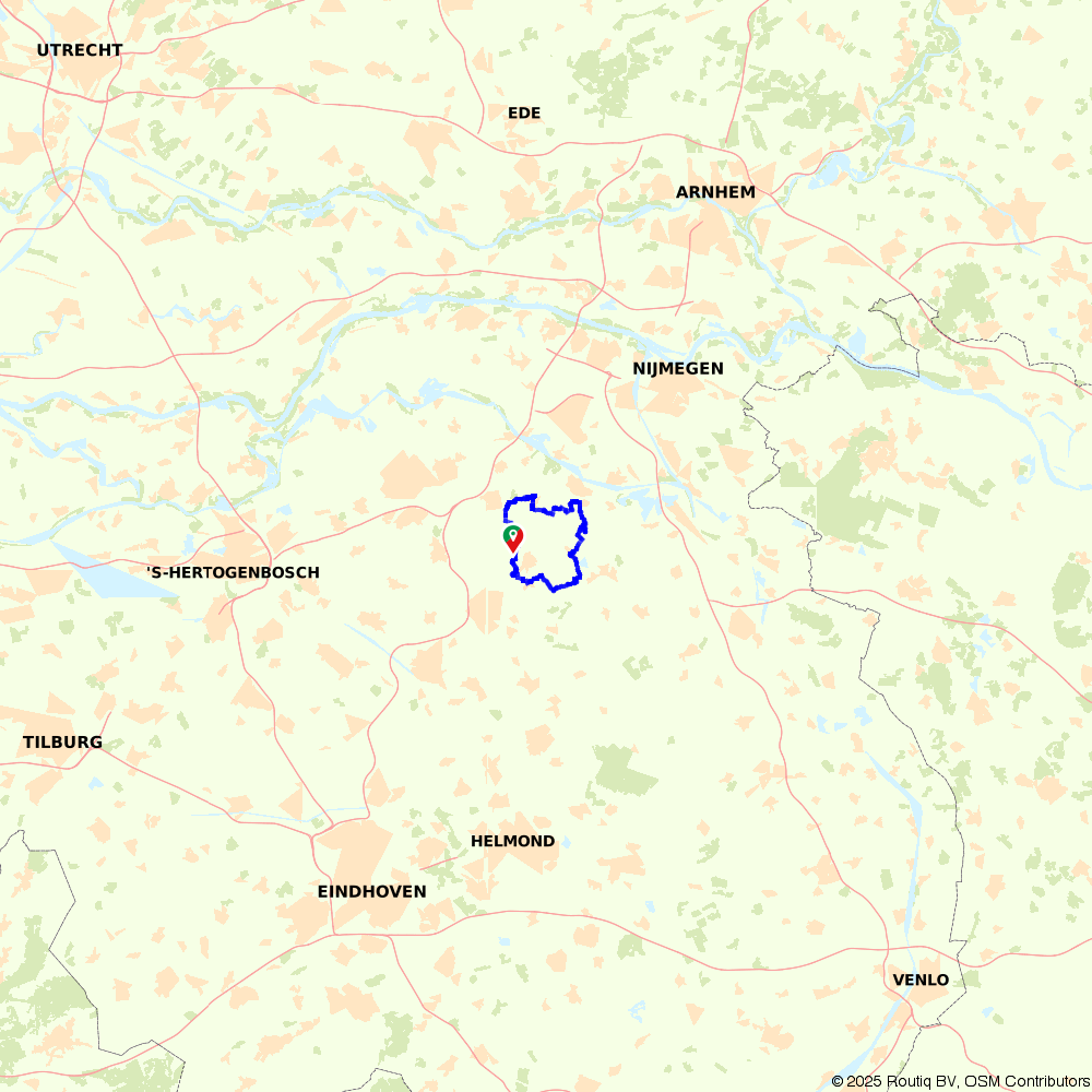 Genieten in het buitengebied rondom Uden - Zeeland - Fietsroute | Route.nl