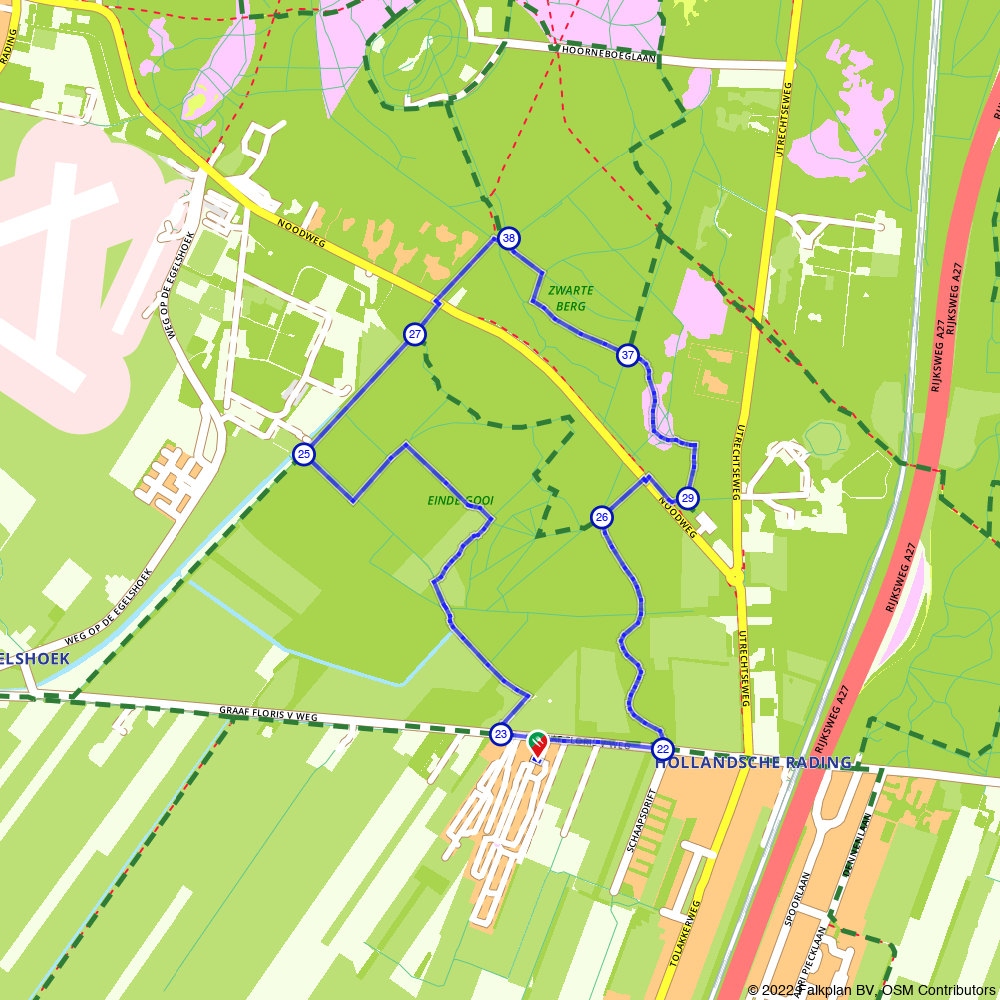 Tour Einde Gooi and Zwarte Berg - De Bilt - Hiking route | Route.nl