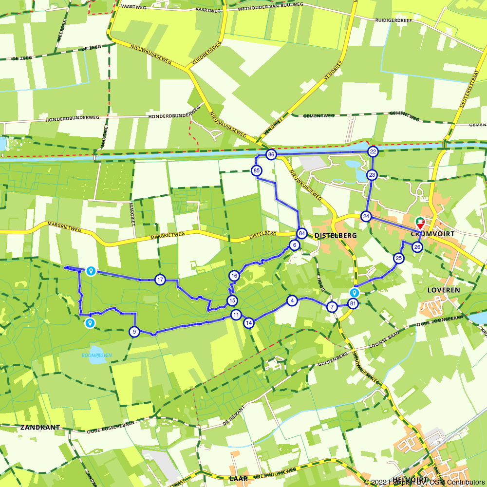 Loon and Drunen Dunes - Vught - Hiking route | Route.nl