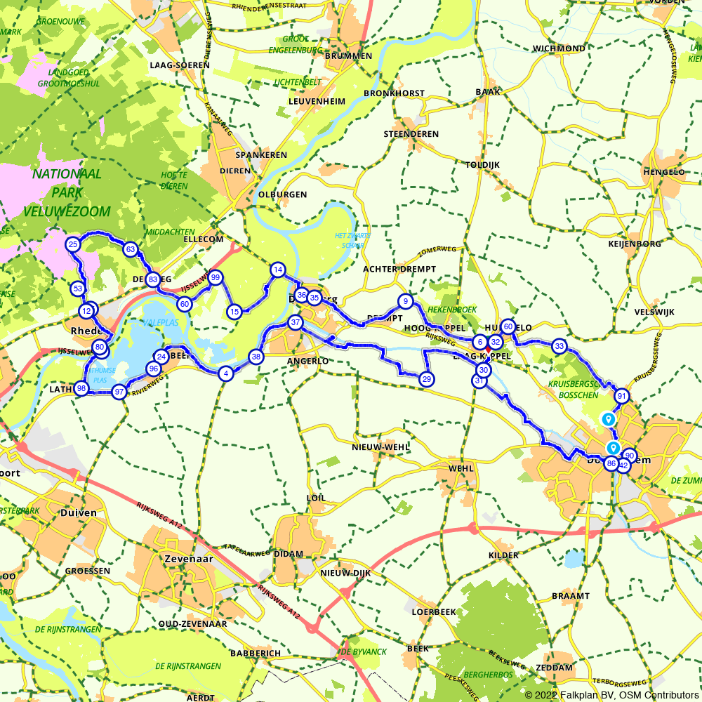 doetinchem - Bronckhorst - Cycling route | Route.nl