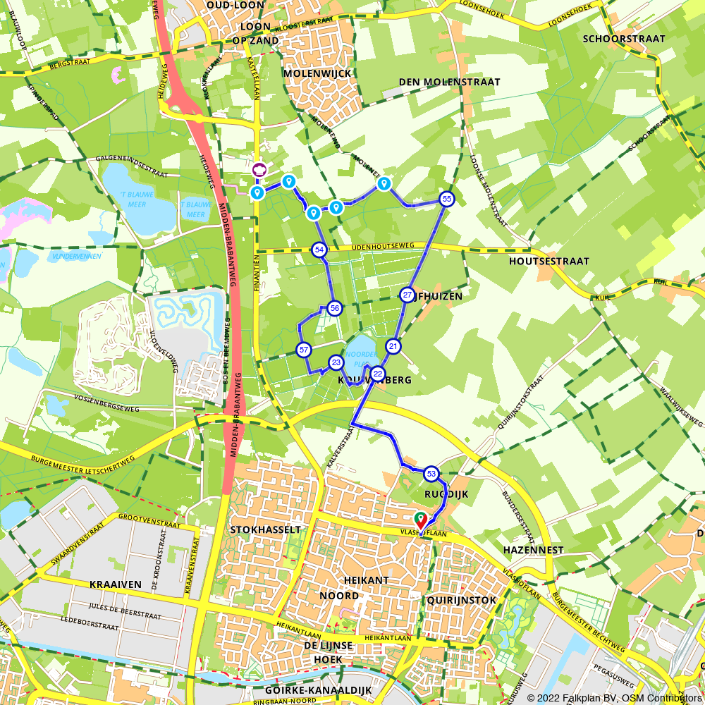 Tour Tilburg Finances - Tilburg - Hiking route | Route.nl