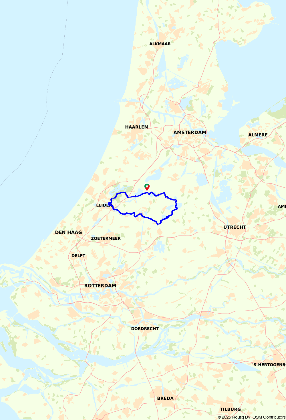Tour of Zevenhoven and Leiden - Kaag en Braassem - Cycling route | Route.nl