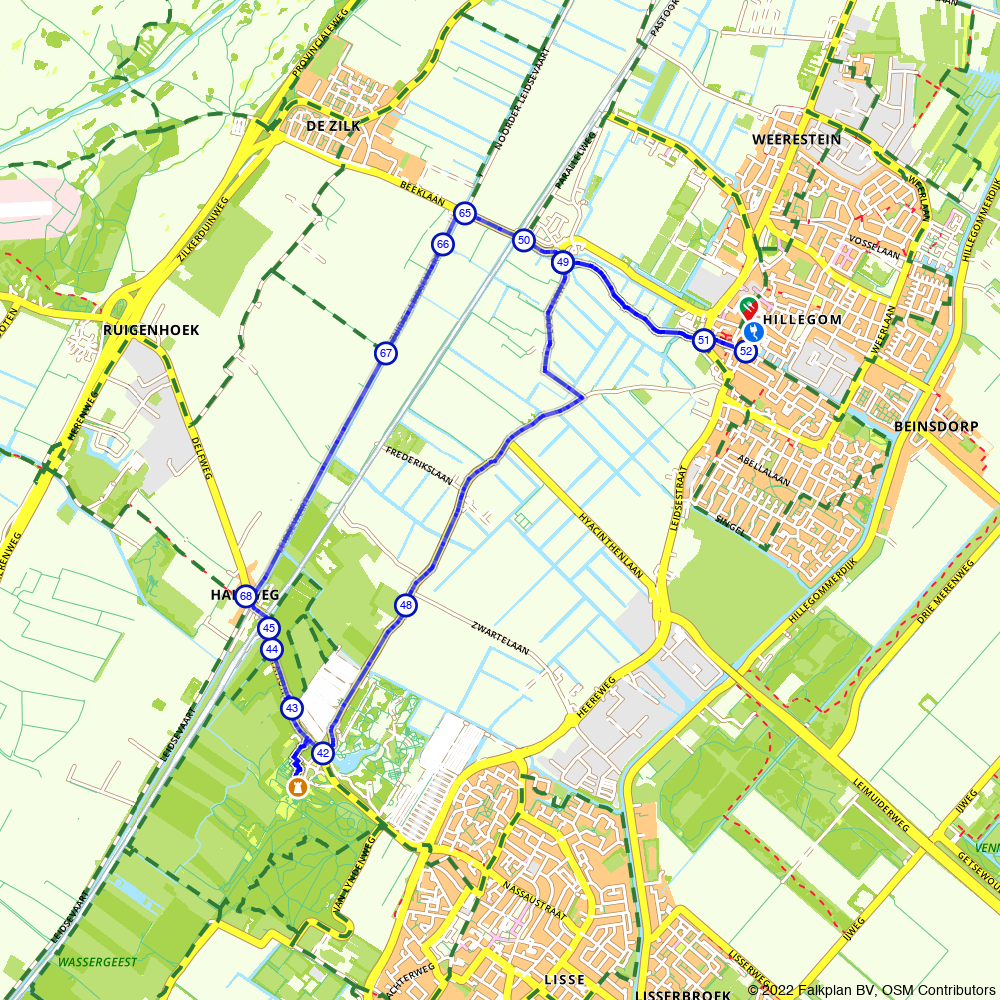 Castles route Keukenhof and Hillegom - Hillegom - Hiking route | Route.nl