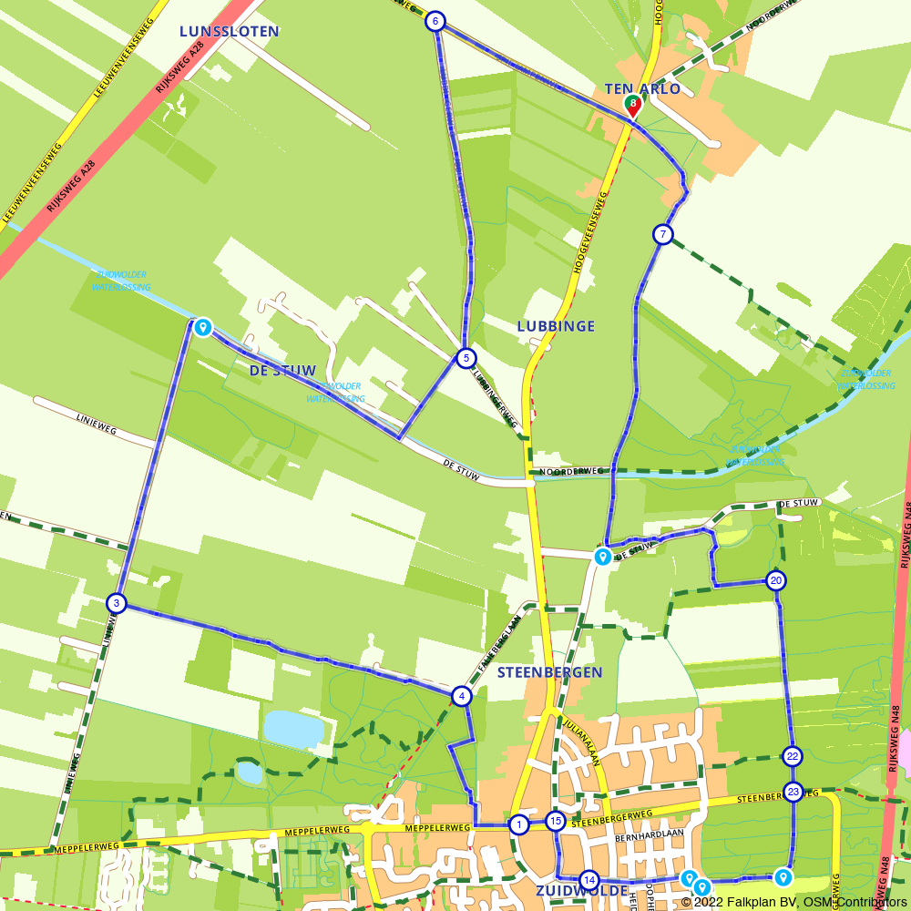 Southwolde - De Wolden - Hiking route | Route.nl