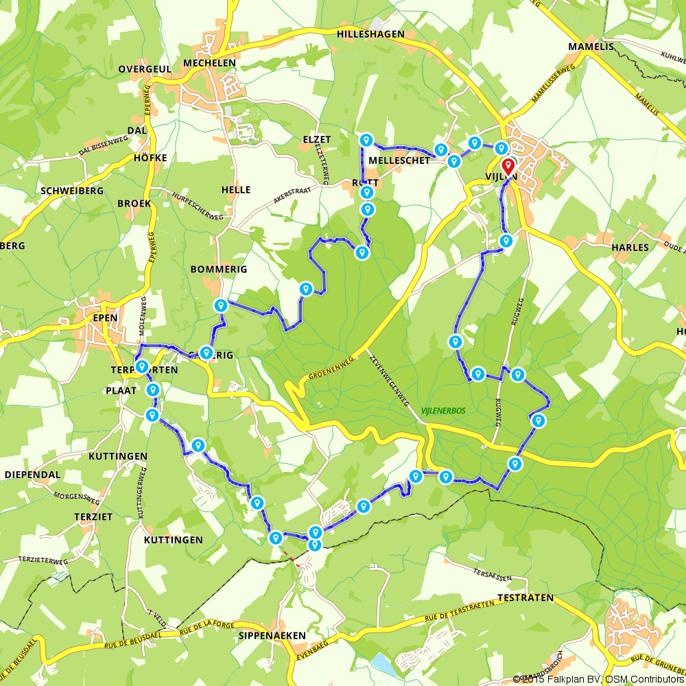 322397 Walking Vijlen-Epen-panting deer