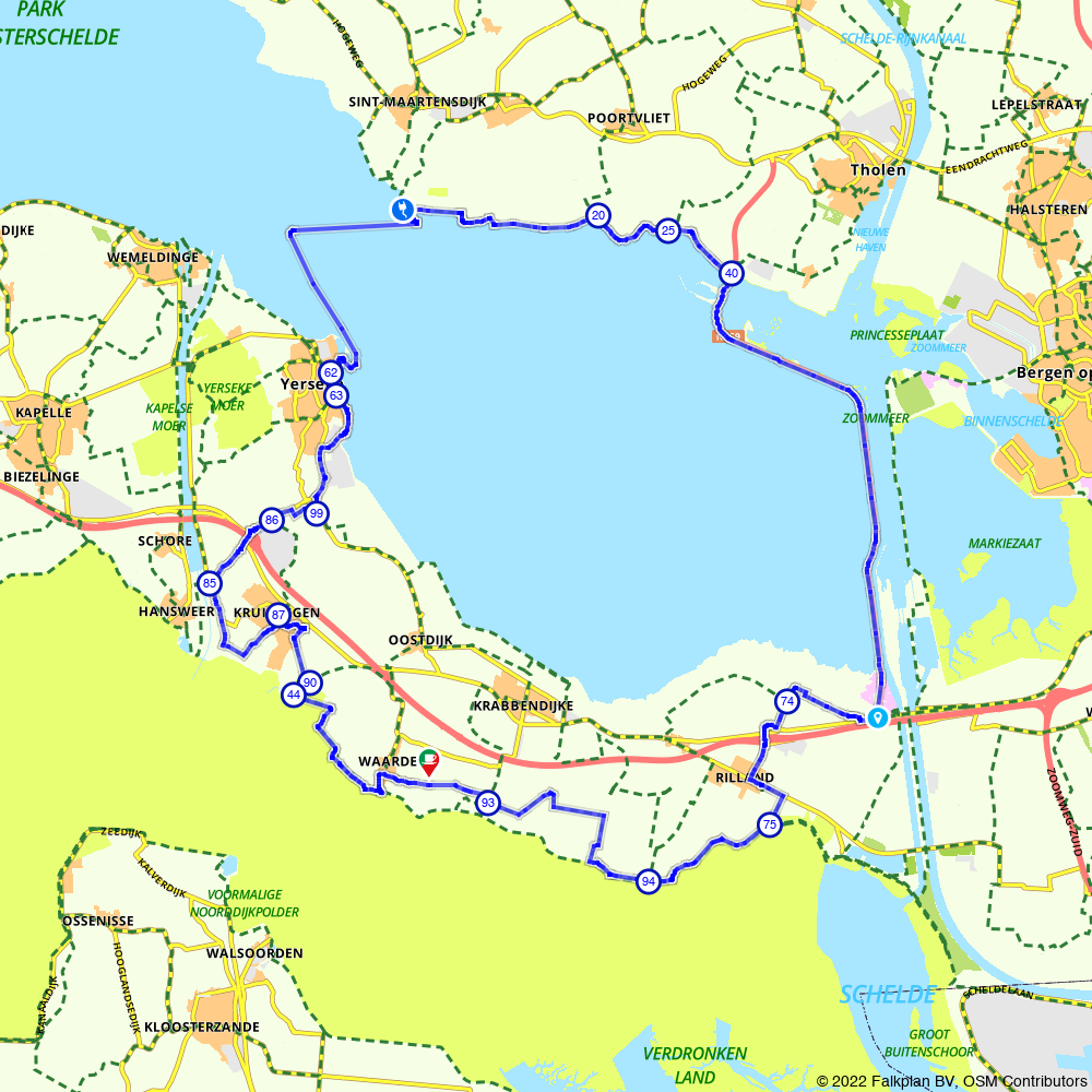 Via de oesterdam naar Tholen en met de pont naar Yerseke - Reimerswaal ...