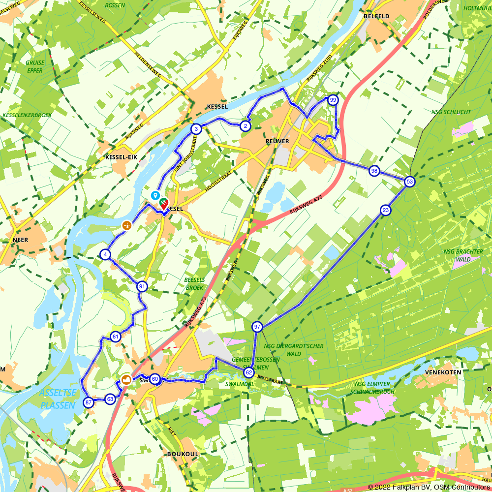 Cycling around Beesel - Beesel - Cycling route | Route.nl