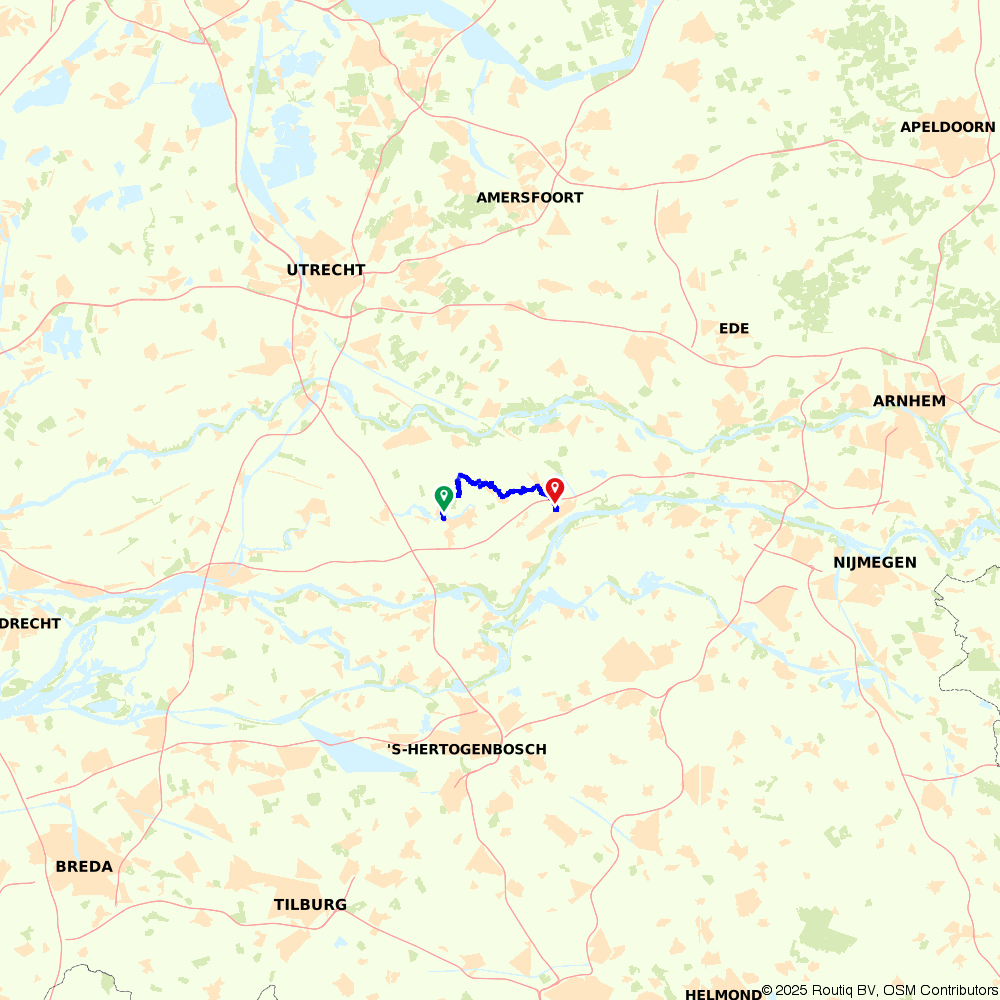 Great Rivers Trail Geldermalsen - Tiel - West Betuwe - Hiking route ...