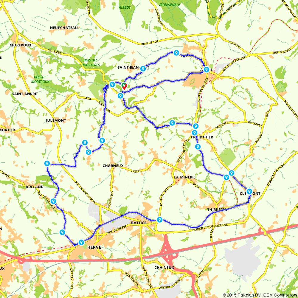 Rondje door het Land van Herve vanuit La Bushaye - Aubel - Fietsroute ...