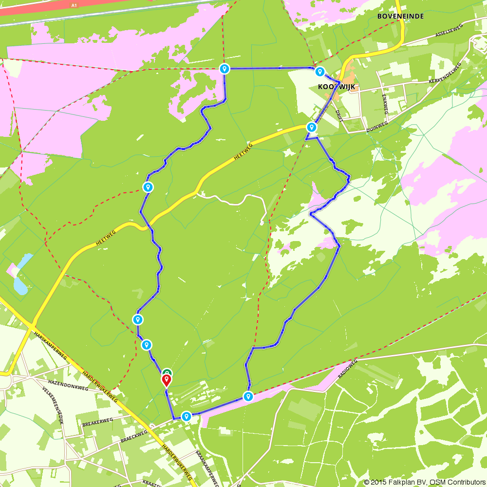 327269 circular walk via Kootwijk 12.7 km