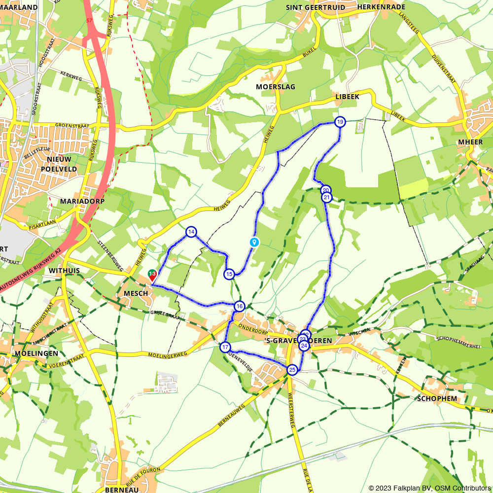 Walk Mesch and's-Gravenvoeren - Eijsden-Margraten - Hiking route | Route.nl