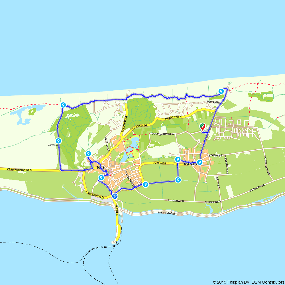 Tour of Ameland Buren, Nes - Ameland - Cycling route | Route.nl