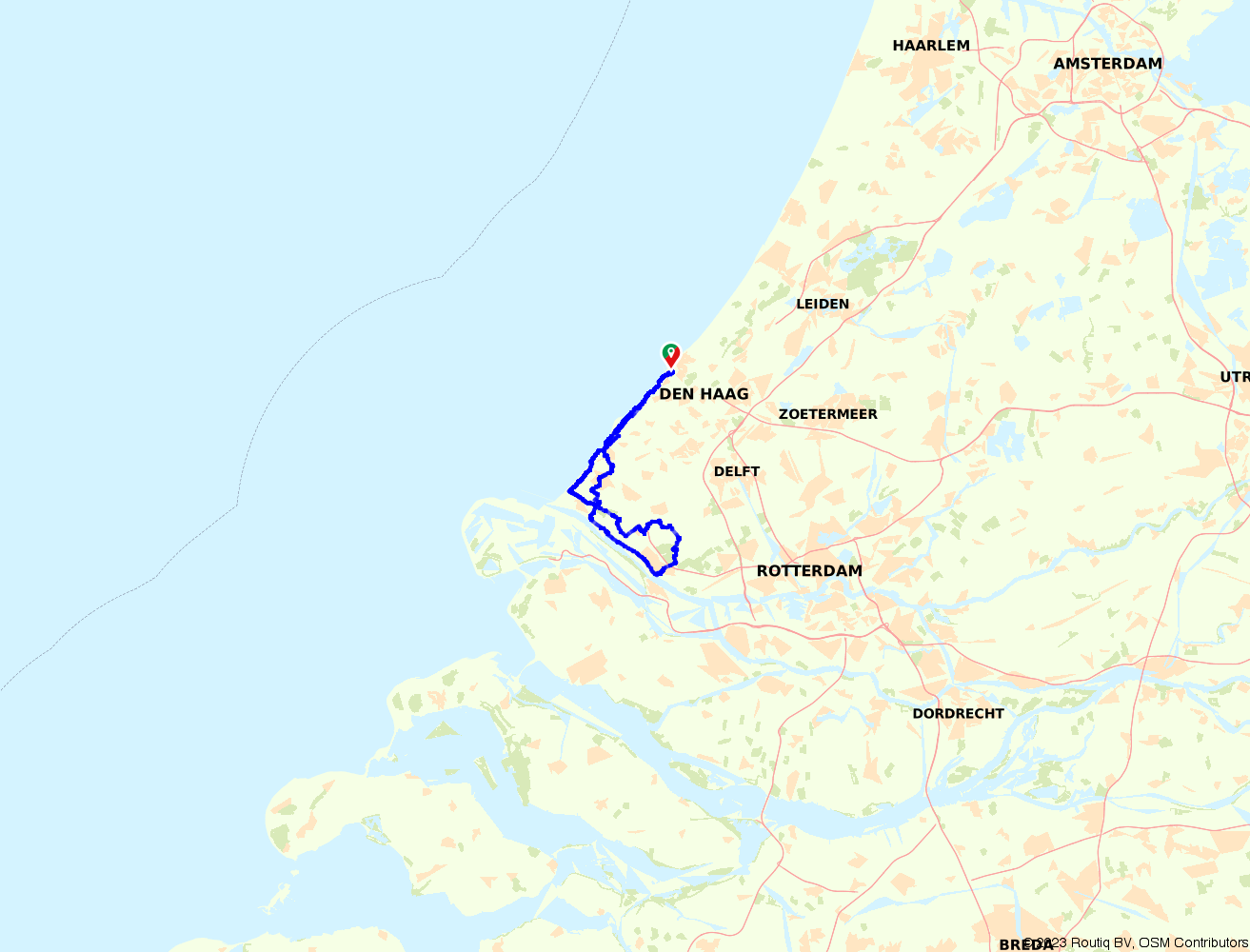 DH, HvH, Maasdijk, Maassluis, Gravenzande, DH - The Hague - Cycling ...