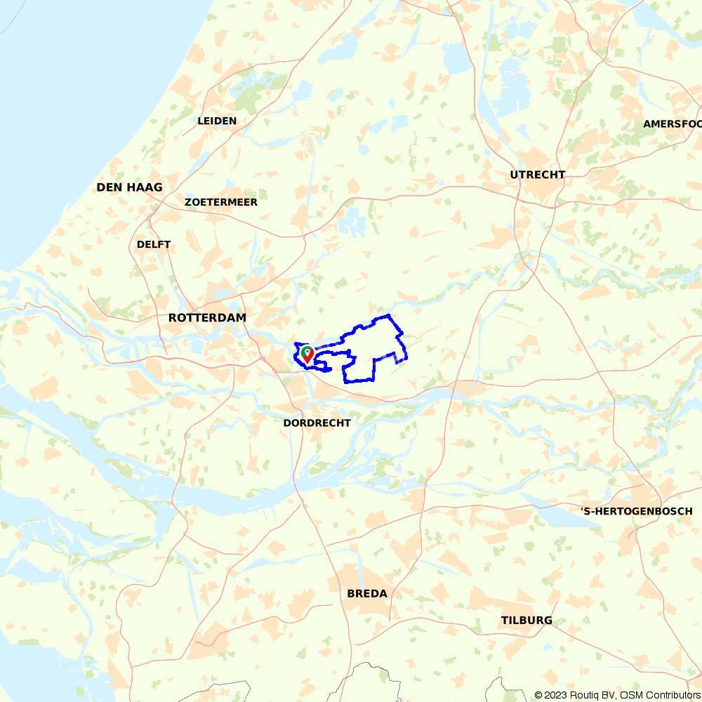 route 2 Alblasserdam - Alblasserdam - Cycling route | Route.nl