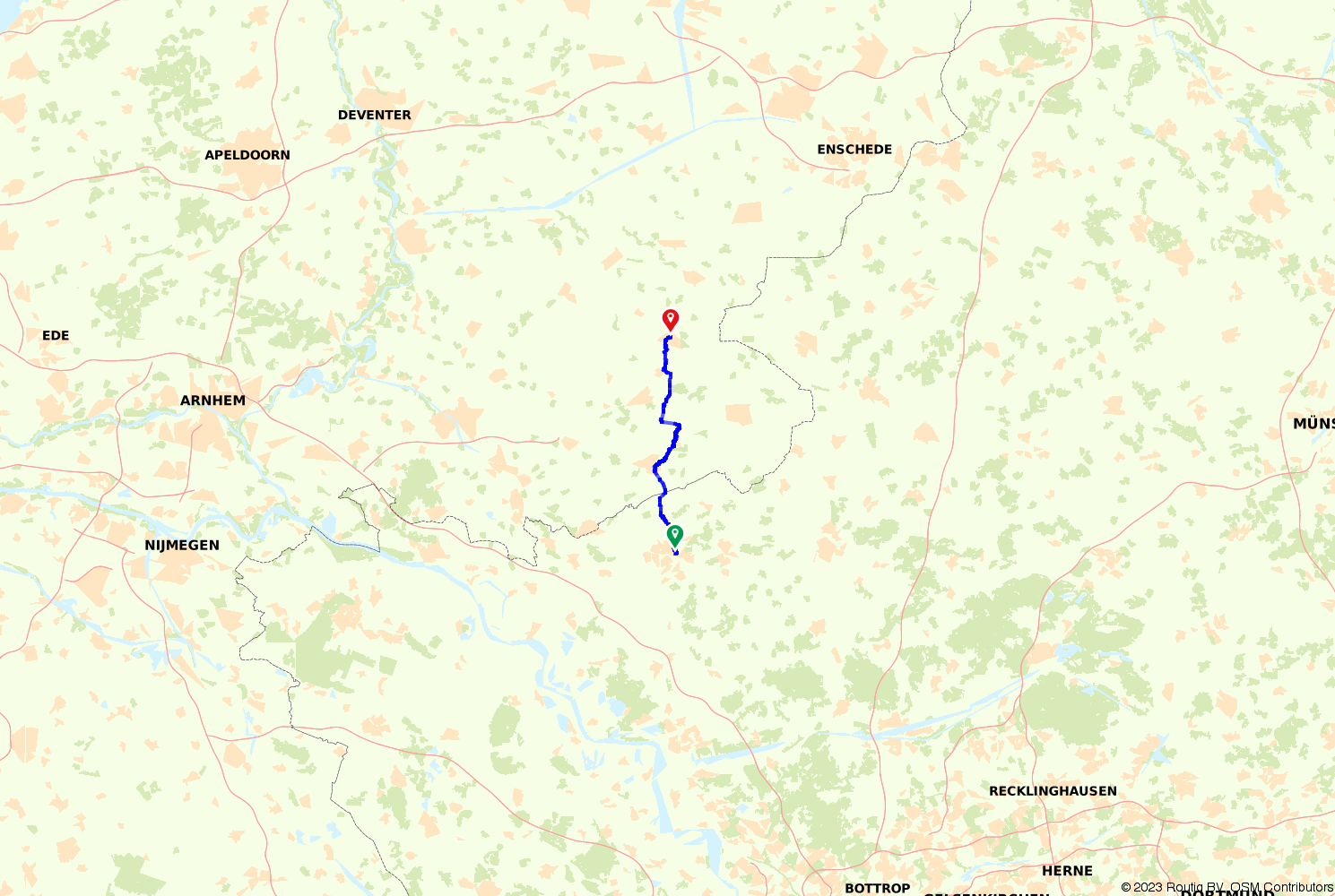 bocholt-groenlo - Bocholt - Hiking route | Route.nl