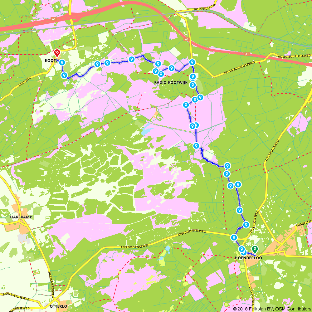 LAW 3 (10) Hoenderloo - Kootwijk - Apeldoorn - Wandelroute | Route.nl