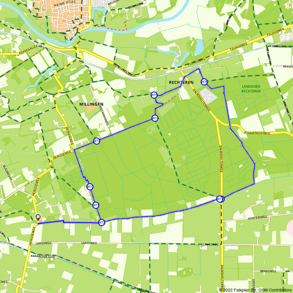 Nice long walk on the Rechteren Estate - Dalfsen - Hiking route | Route.nl