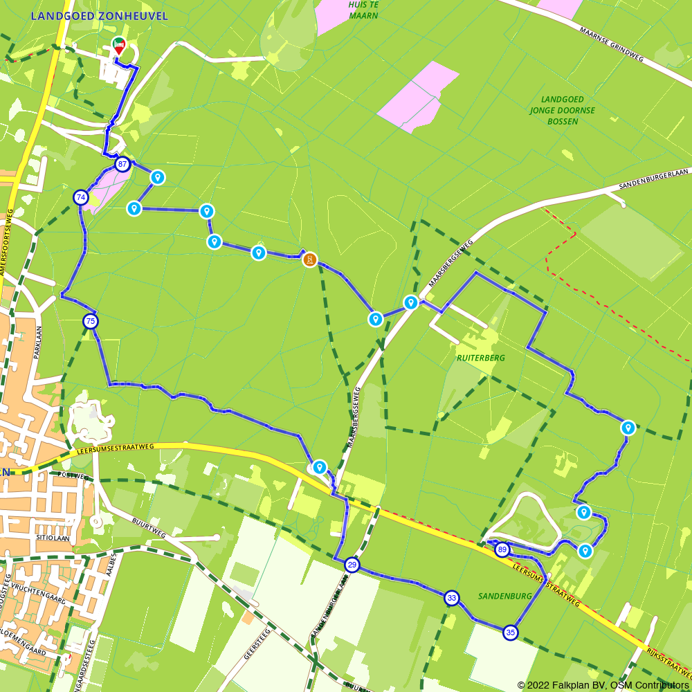 Hiking route Highlights Cape Forests - Doorn - Utrechtse Heuvelrug ...