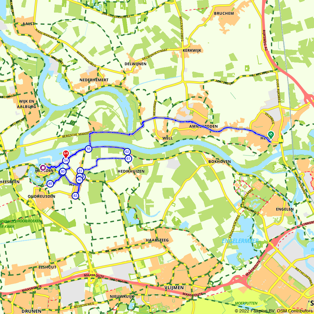 Heusden - Maasdriel - Hiking route | Route.nl