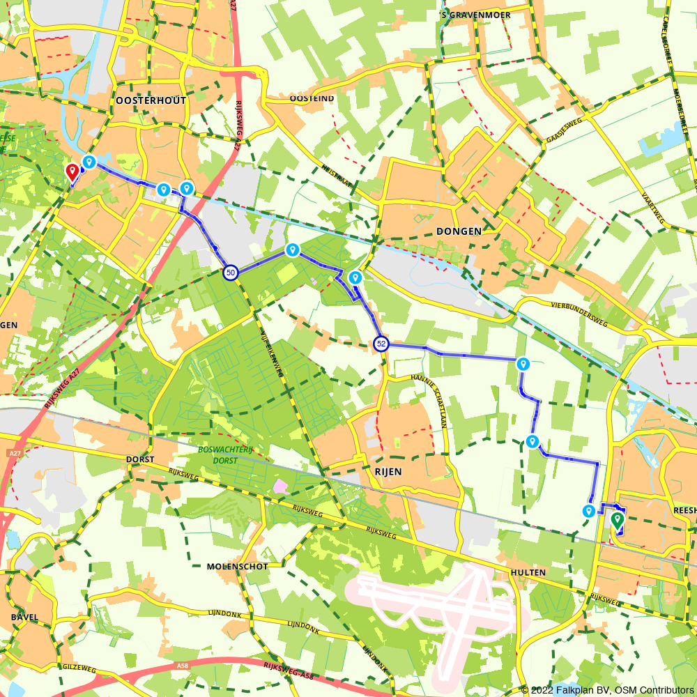 From Tilburg to Oosterhout - Tilburg - Cycling route | Route.nl