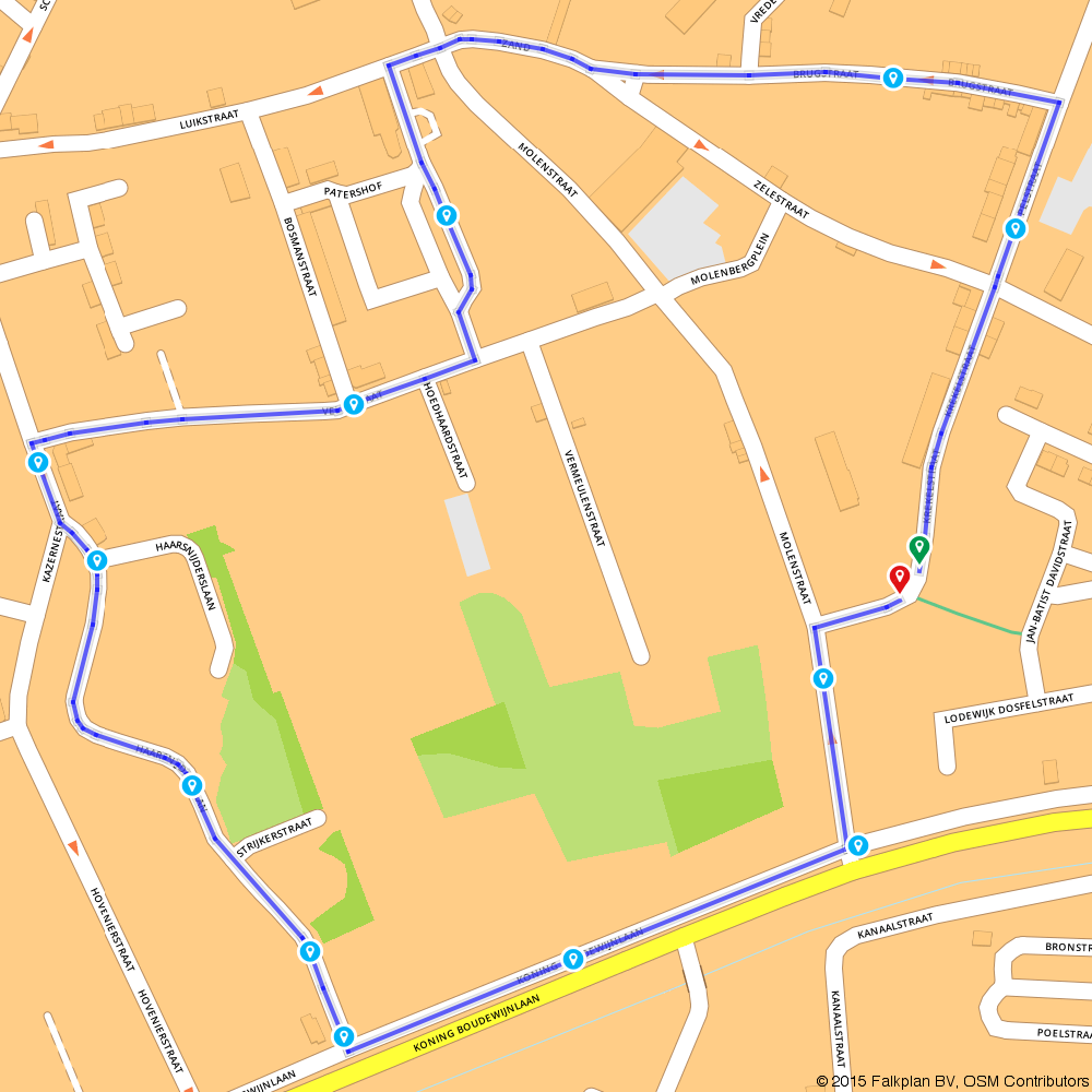 Route through Lokeren - Lokeren - Hiking route | Route.nl