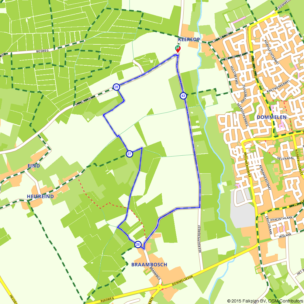 Riethoven East - Bergeijk - Hiking route | Route.nl