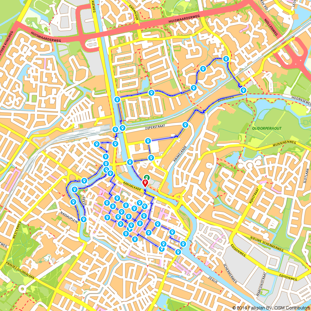 Route through Alkmaar - Alkmaar - Hiking route | Route.nl
