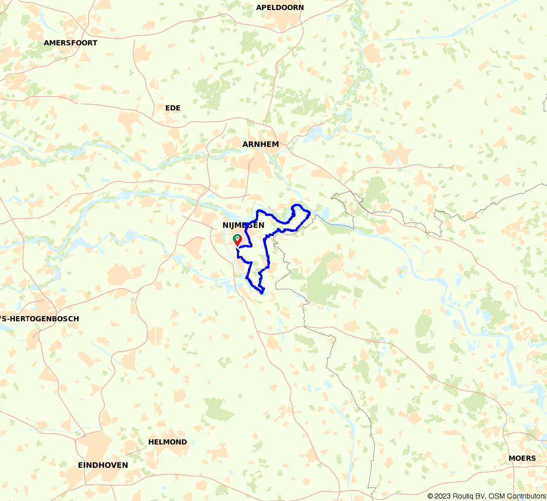 Kingdom of Nijmegen - Nijmegen - Cycling route | Route.nl