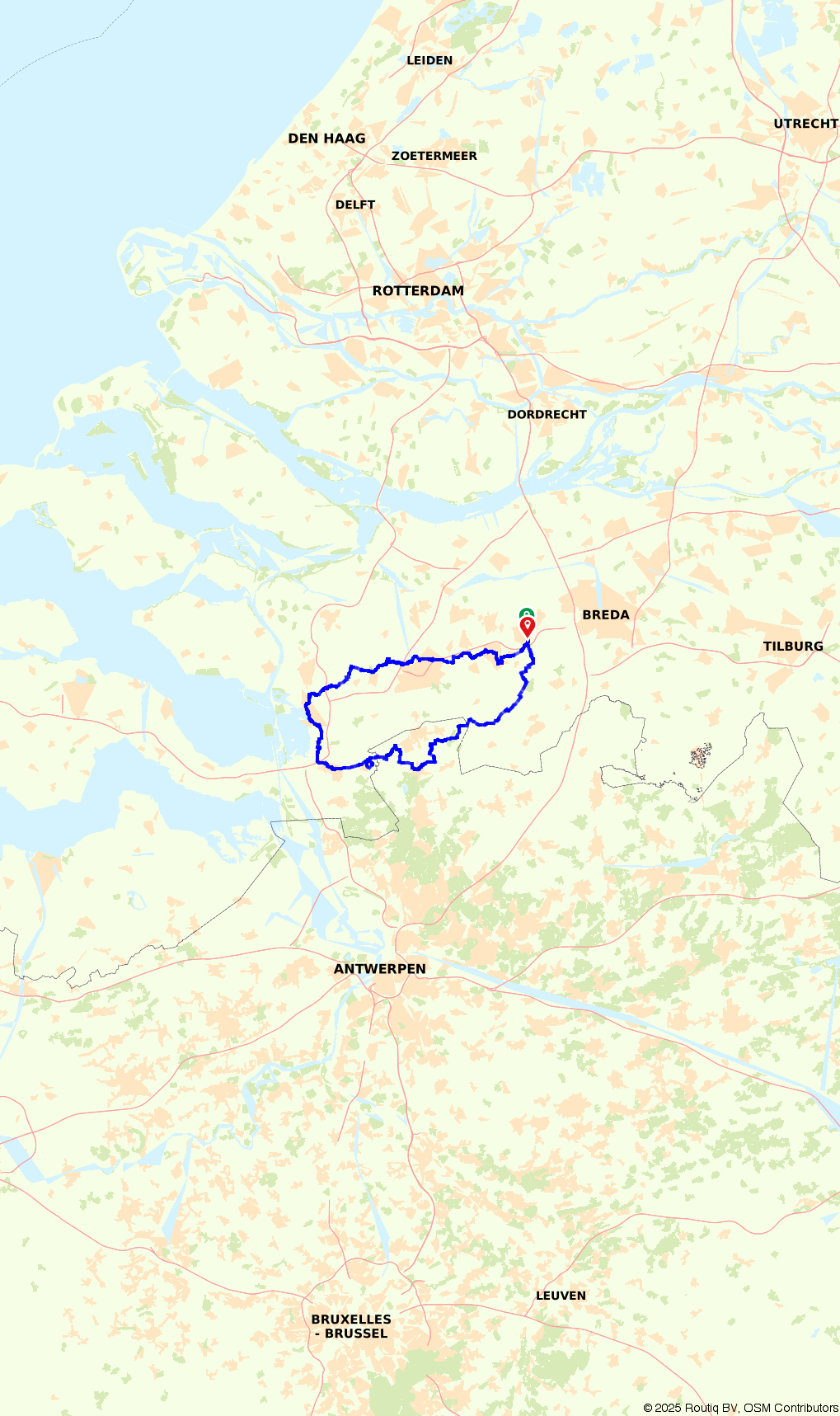 Huijbergen and BoZ - Etten-Leur - Cycling route | Route.nl