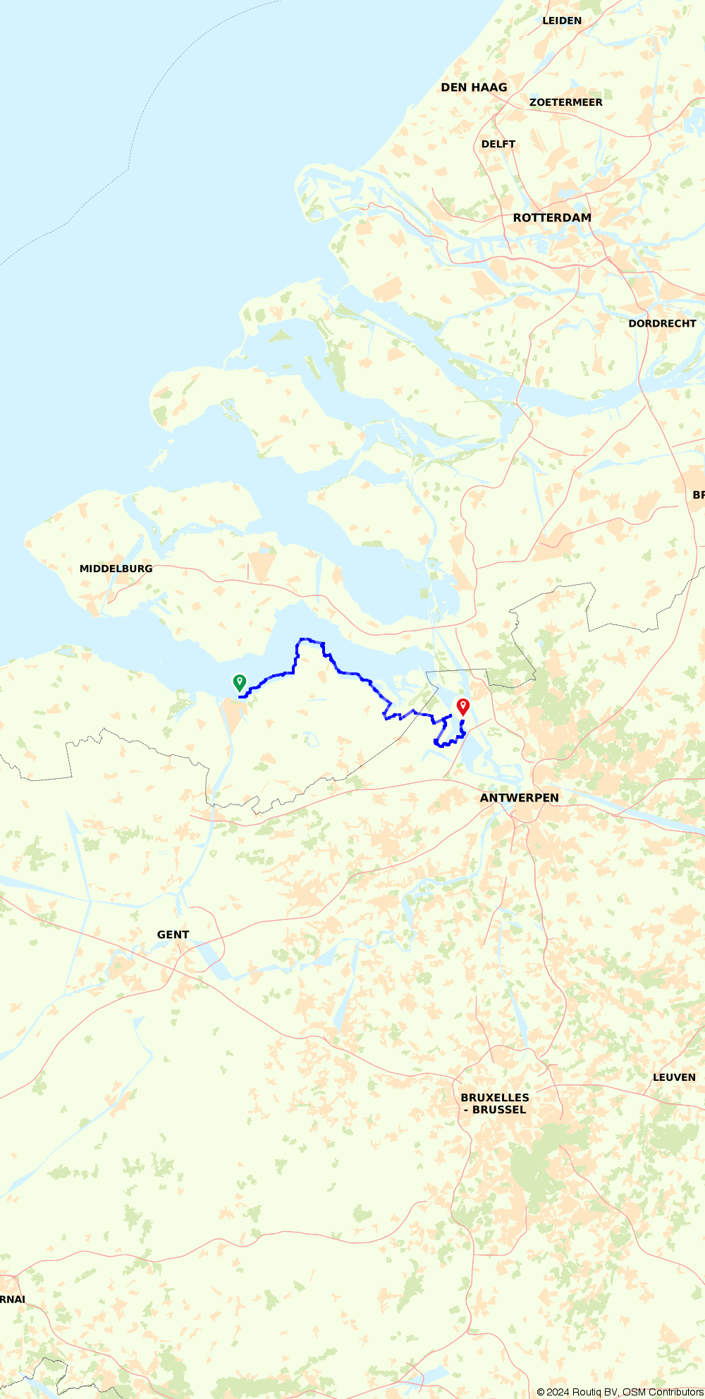 doel - Terneuzen - Fietsroute | Route.nl