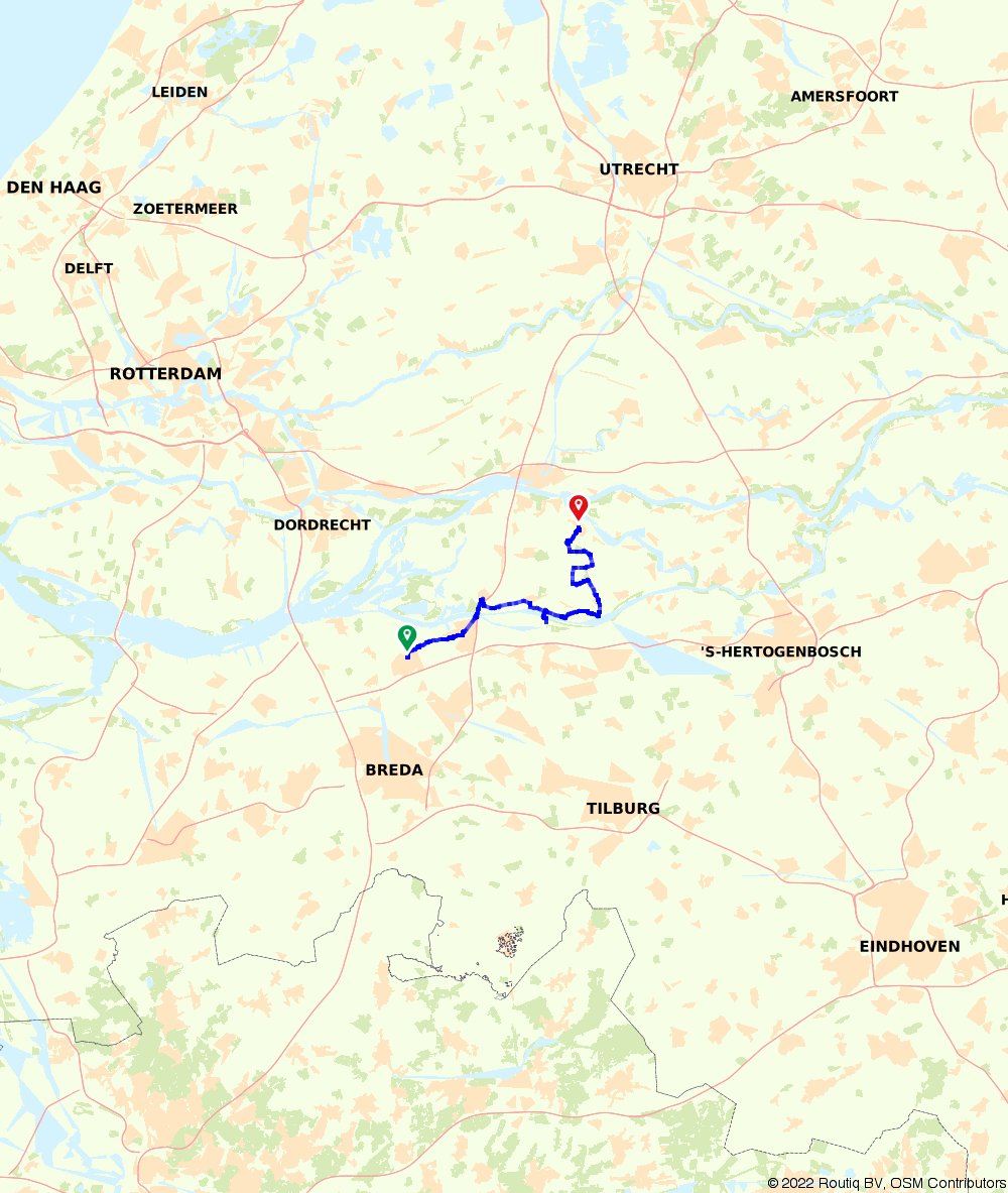 Giessen - Drimmelen - Cycling route | Route.nl