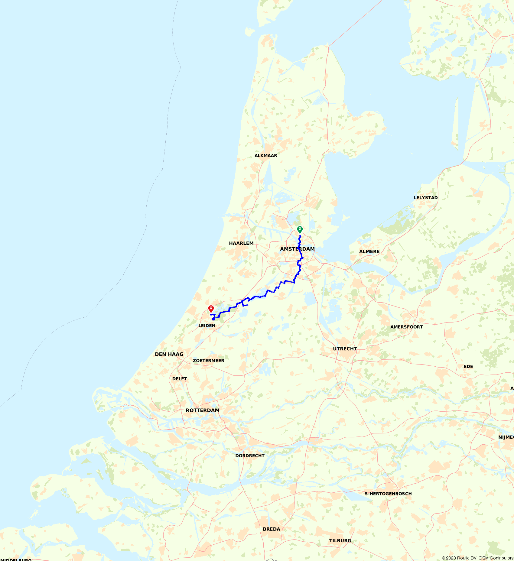 341732 From Amsterdam to Leiden