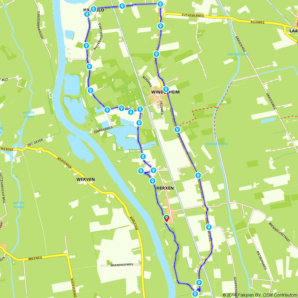 15 KM - Olst-Wijhe - Wandelroute | Route.nl