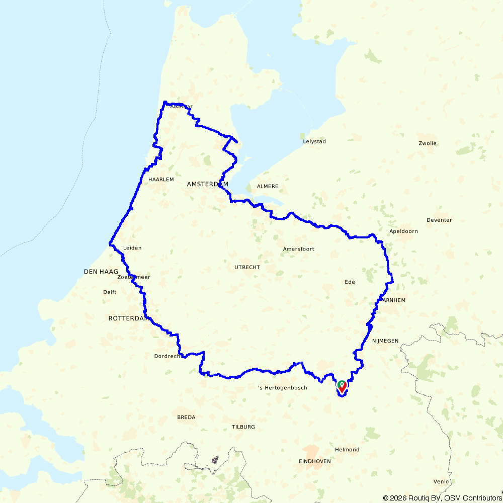 Round tour Uden - Uden - Cycling route | Route.nl