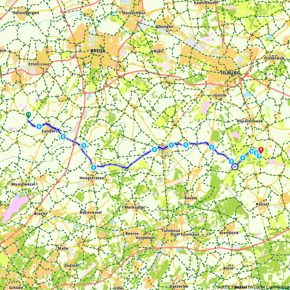 From Zundert to Dun - Zundert - Cycling route | Route.nl