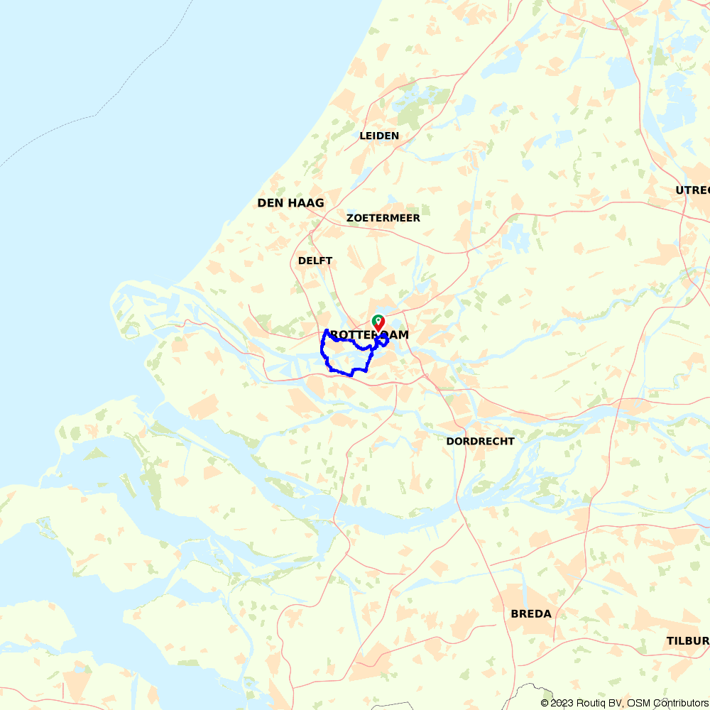 Rotterdam harbor route - Rotterdam - Cycling route | Route.nl