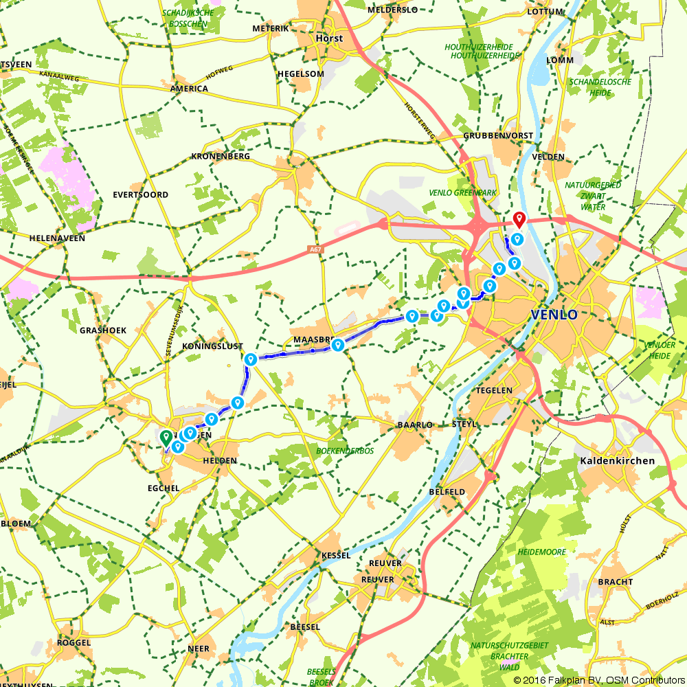 From Panningen to Venlo - Peel en Maas - Cycling route | Route.nl