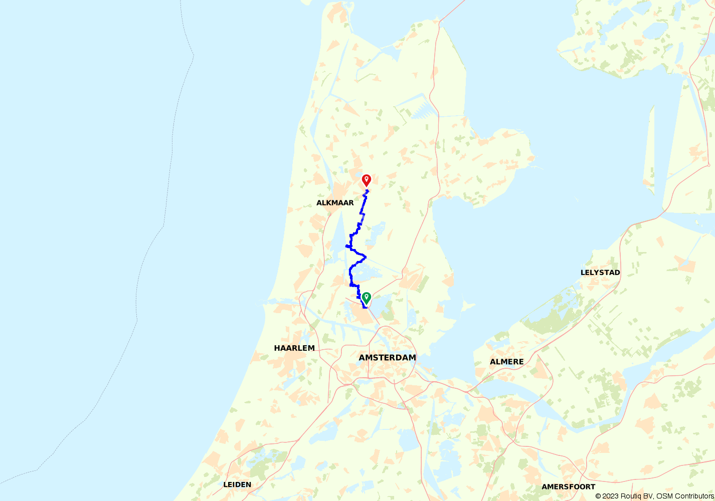 From Zaandam to Heerhugowaard - Zaanstad - Cycling route | Route.nl