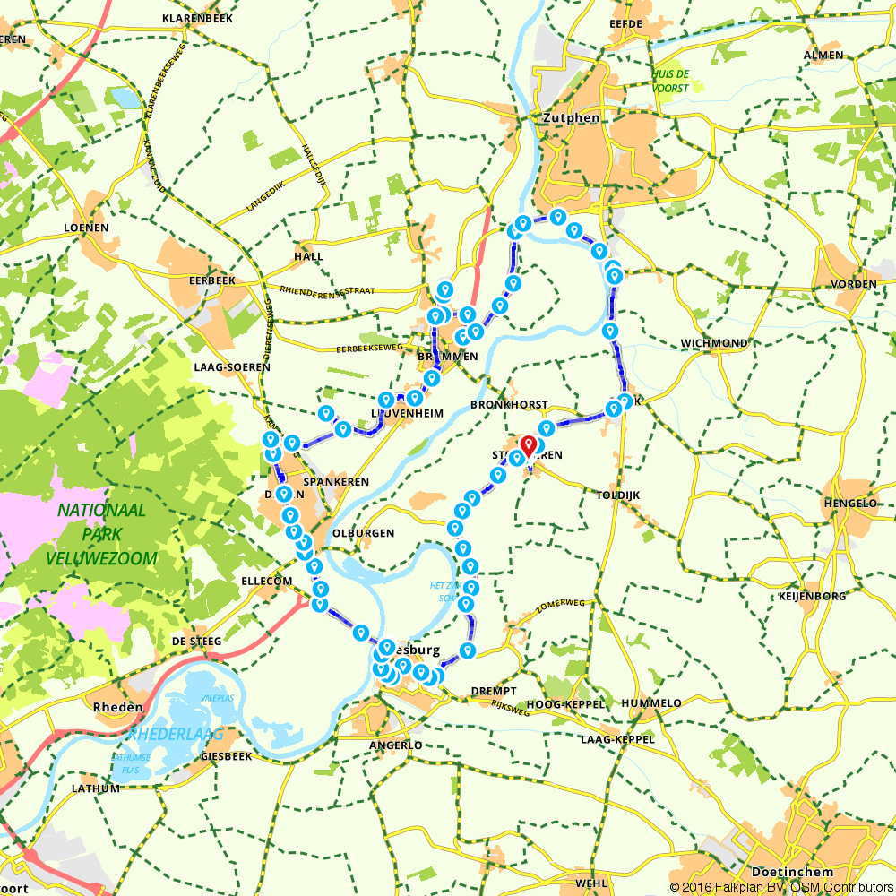 Route vanuit steenderen - Bronckhorst - Fietsroute | Route.nl
