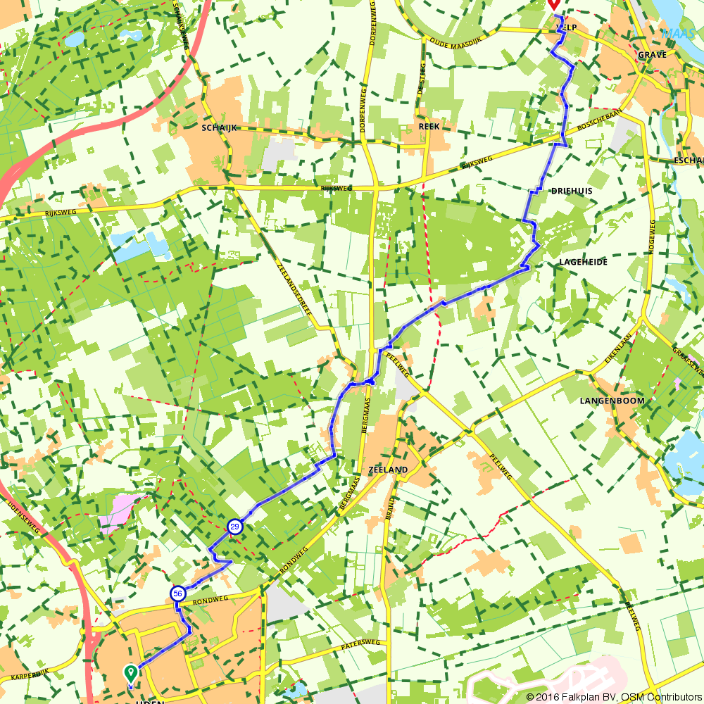 From Uden to Velp - Uden - Hiking route | Route.nl