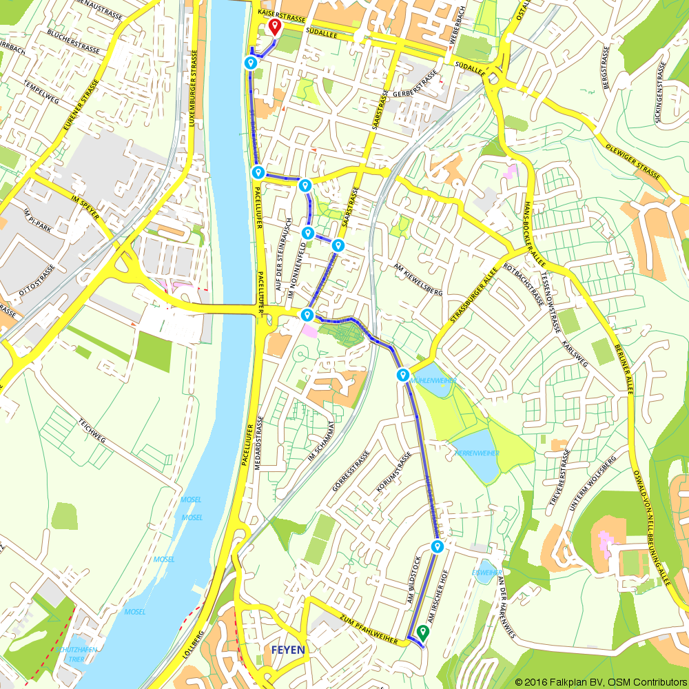 347259 Route through Trier