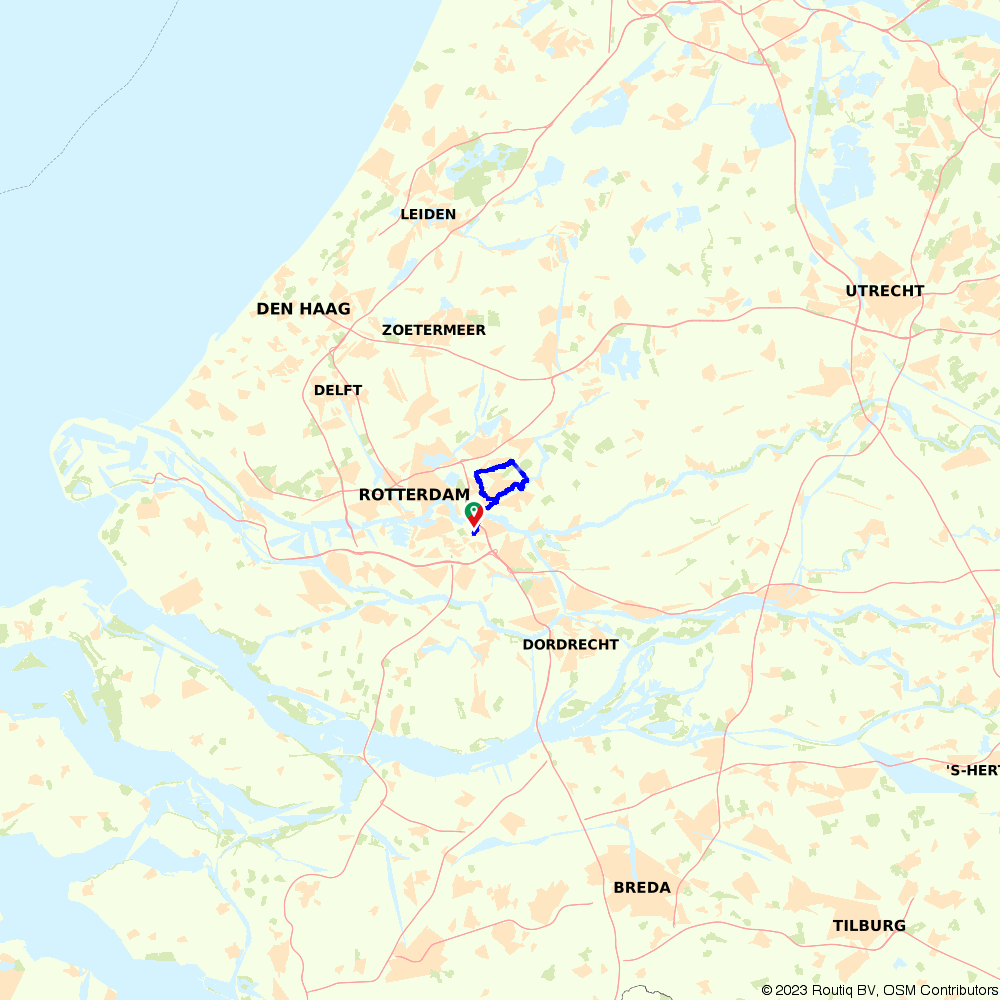 To the shell forest - Rotterdam - Cycling route | Route.nl