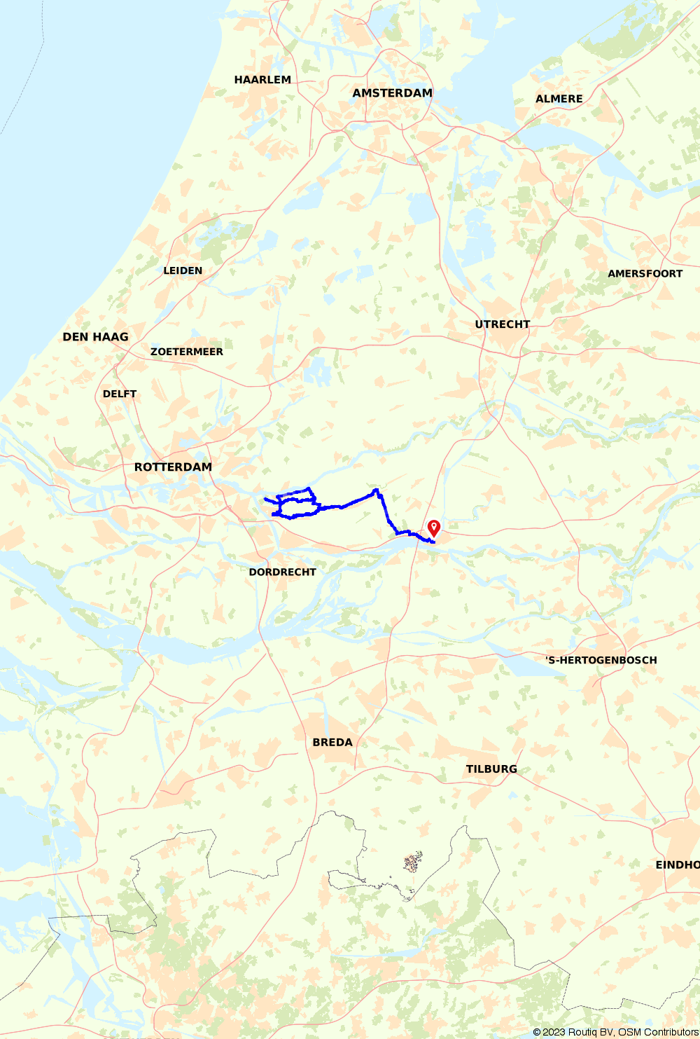 3481150 route Kinderdijk Gorinchem