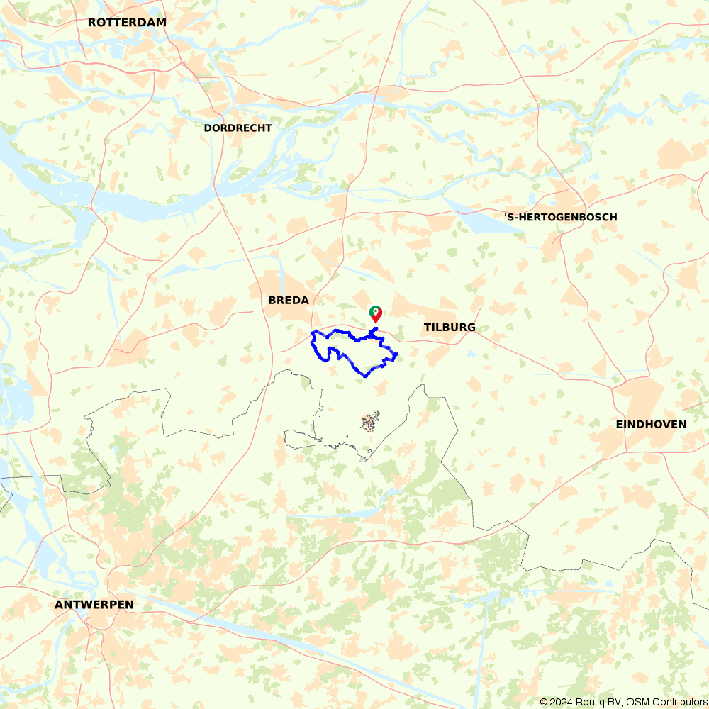 Gilze with a regular bicycle - Gilze en Rijen - Cycling route | Route.nl
