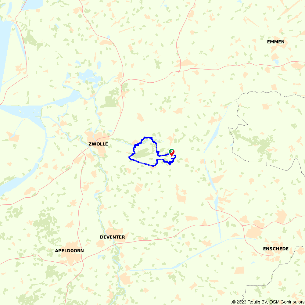 Tour of Lemele, Dalfsen and Vilsteren - Ommen - Cycling route | Route.nl