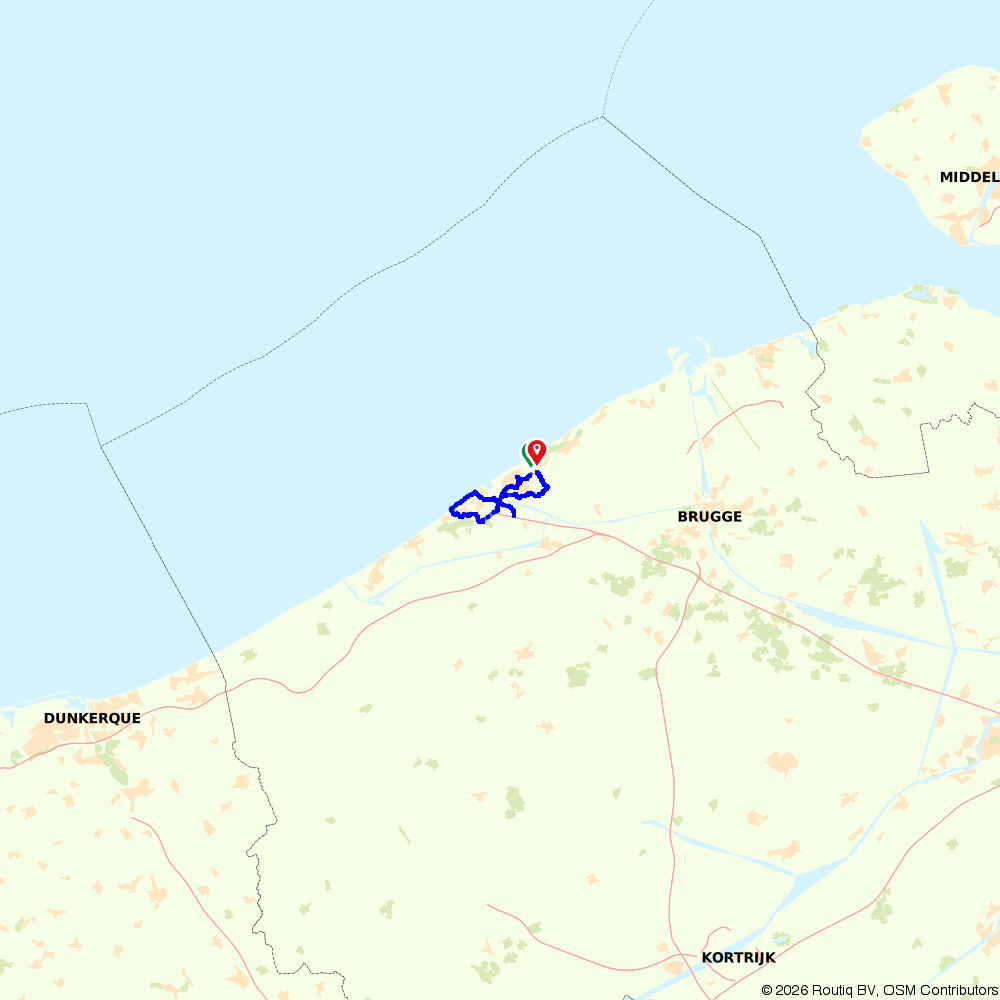 Ostend Bredene - Bredene - Cycling route | Route.nl