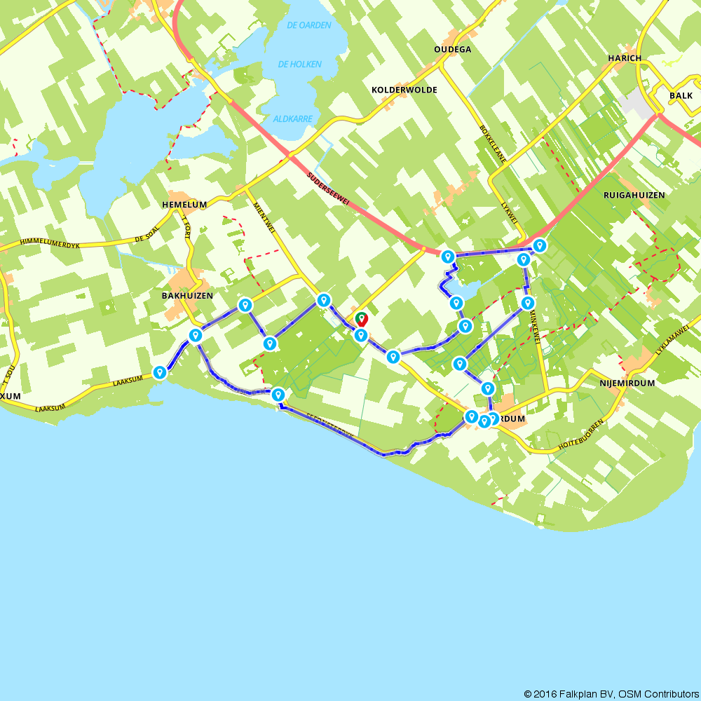 Slaughter marathon practice route - De Fryske Marren - Hiking route ...