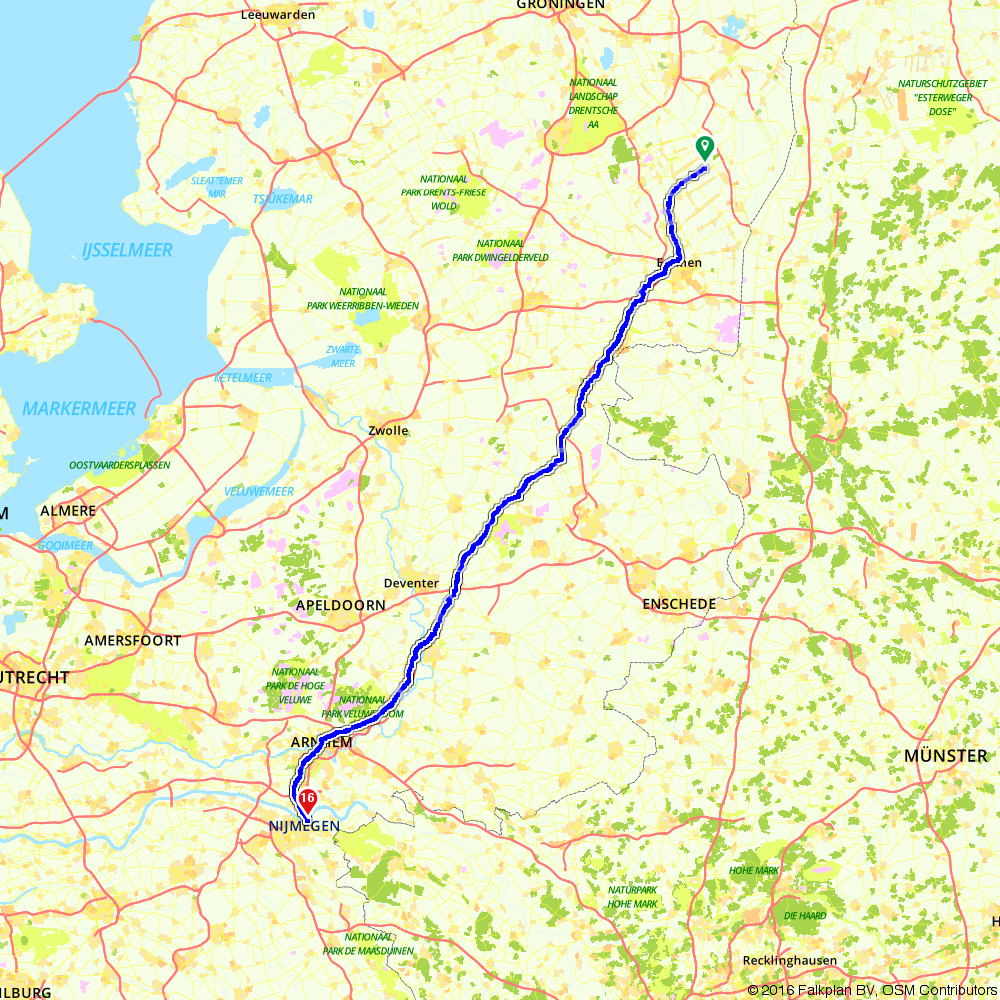 Fietsen naar Zwitserland Etappe 1emond-Nijmegen - Borger-Odoorn ...