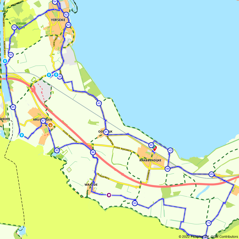 3535016 Route along the Oosterschelde